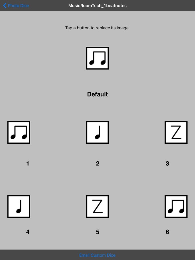Adding Tech in the Music Classroom – Photo Dice App